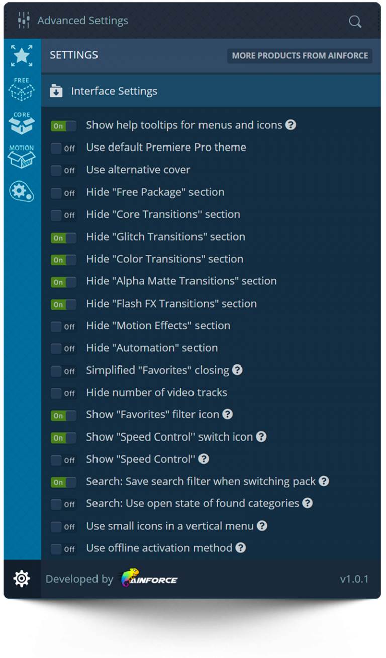 Interface Settings Tab - Knowledge Base